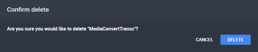 Delete a Transcoder Profile