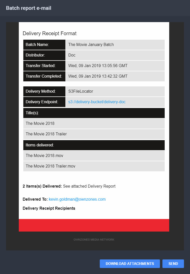 Running a Batch Delivery Report Smart Agent